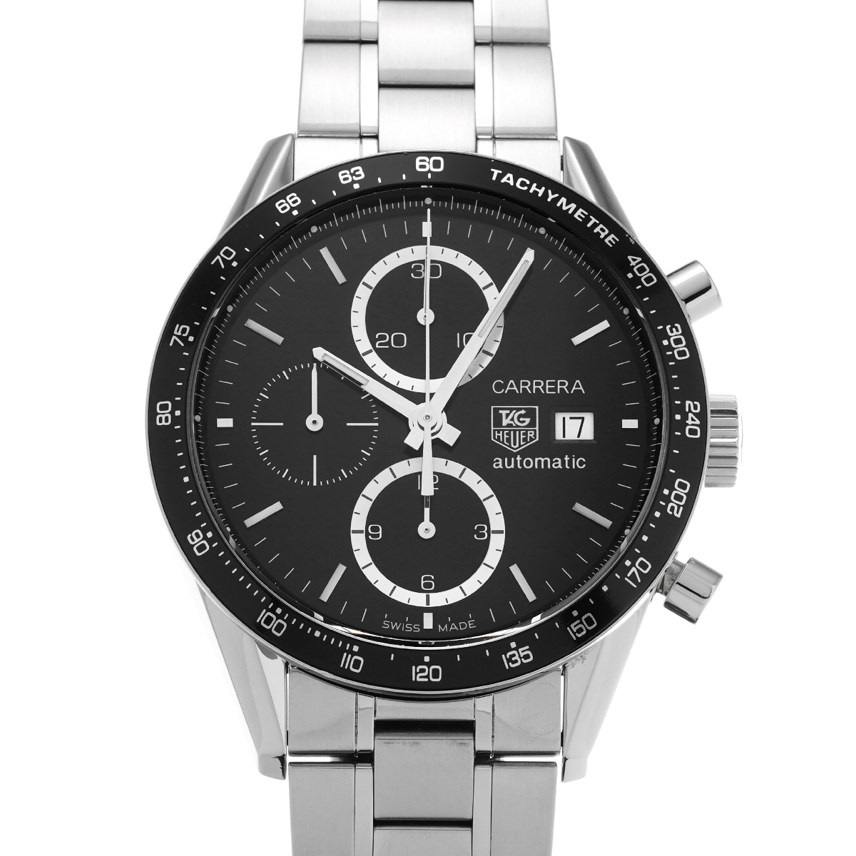 タグ ホイヤー ニューカレラ タキメーター クロノグラフ CV2010.BA0794 ブラック メンズ 時計 【中古】【wristwatch】｜WATCHNIAN公式通販